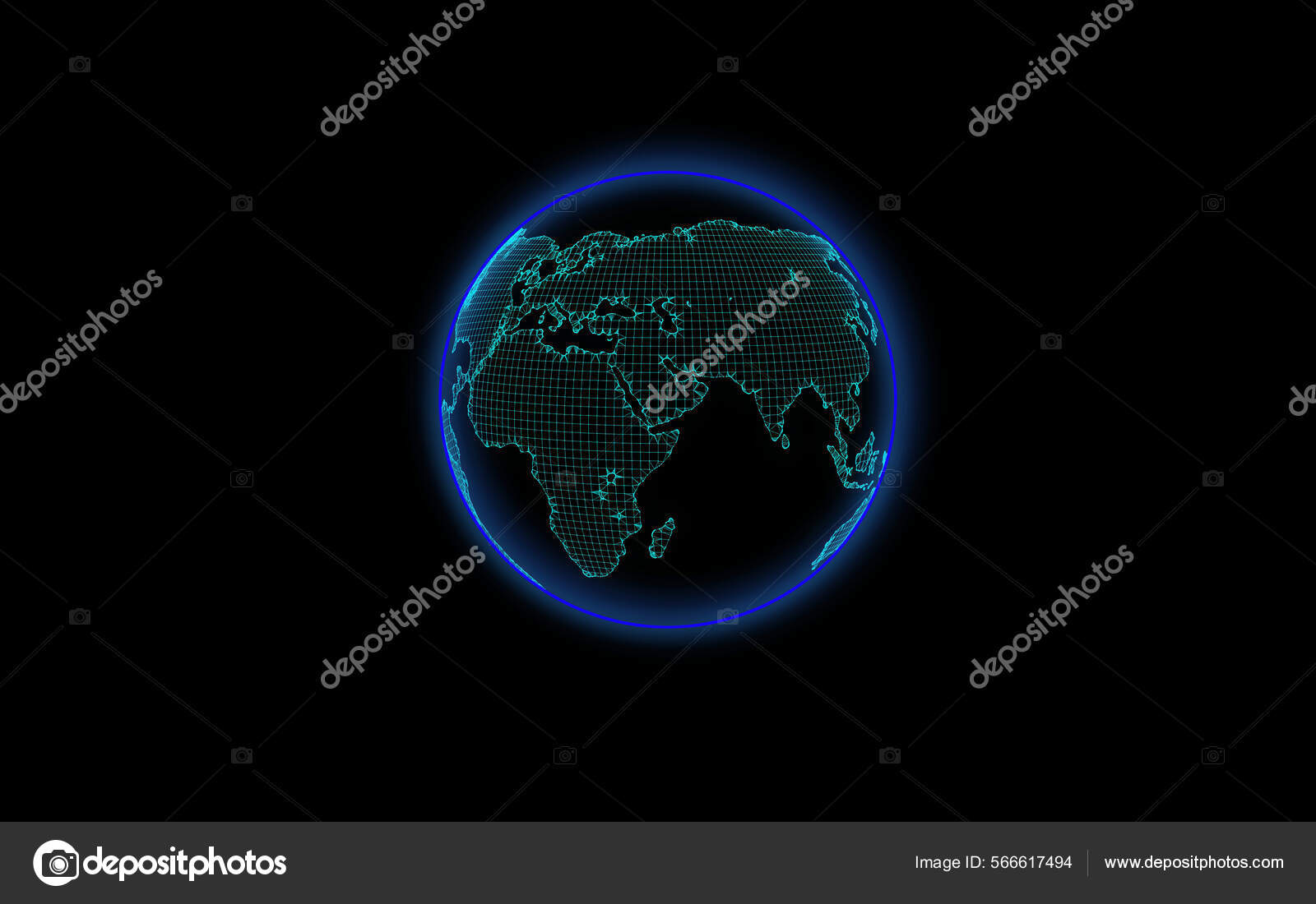 Future Technology Earth World Data Transmission Internet Connection ...