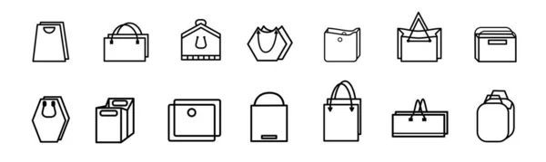 Set of icons bags in a flat style. Vector illustration of bags for ...
