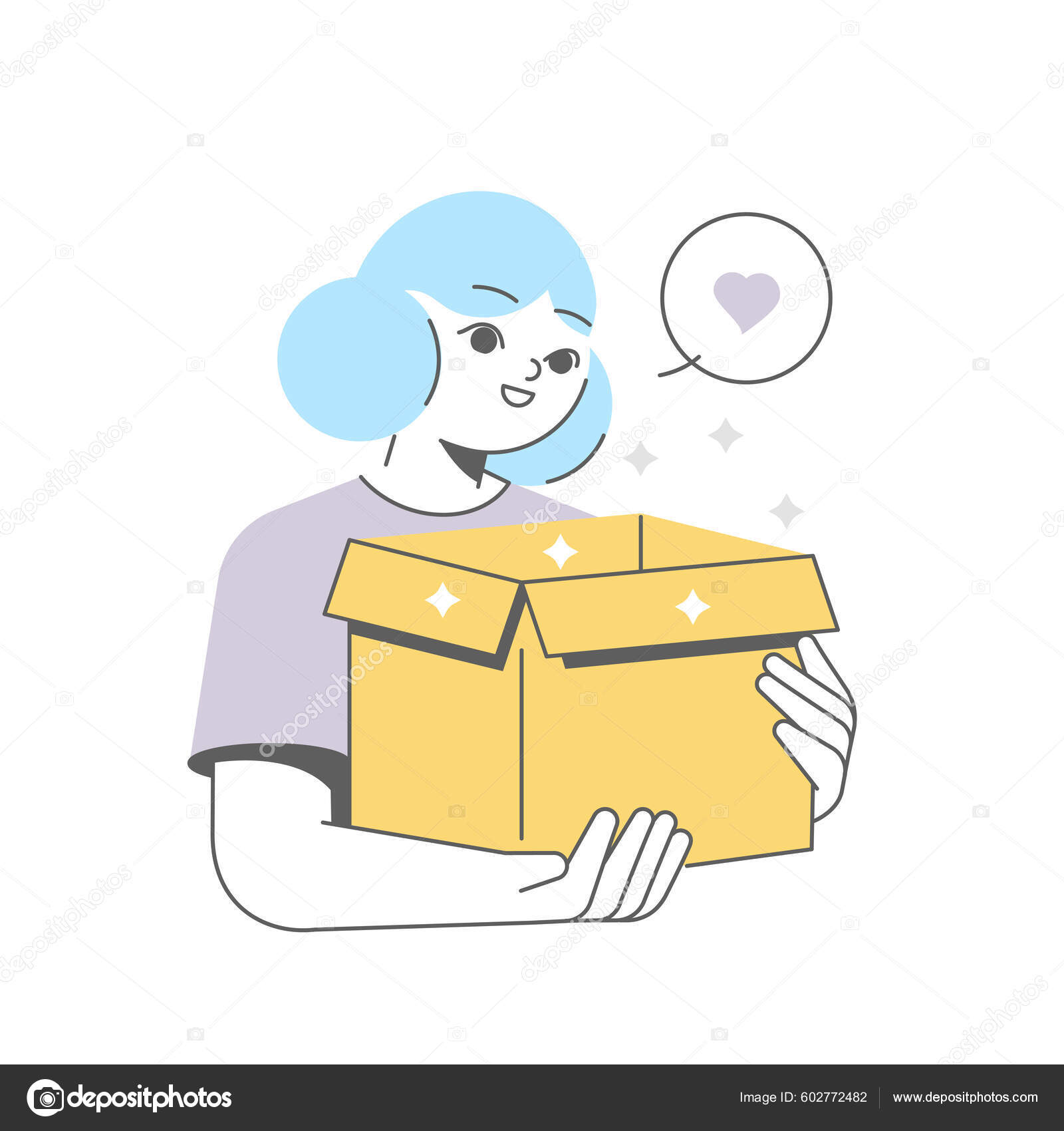 Delivery Related Bloop Vector Illustration Concept Editable Colors ...