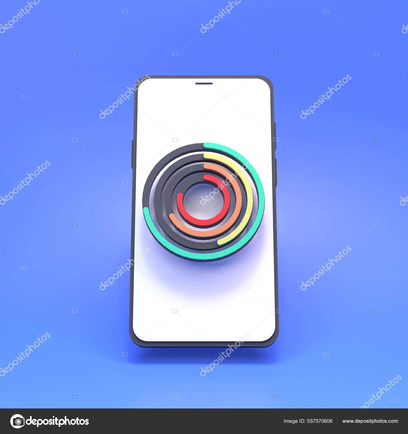 Bar Chart Graph Phone Rendering — Stock Photo © Motion-J #557570606