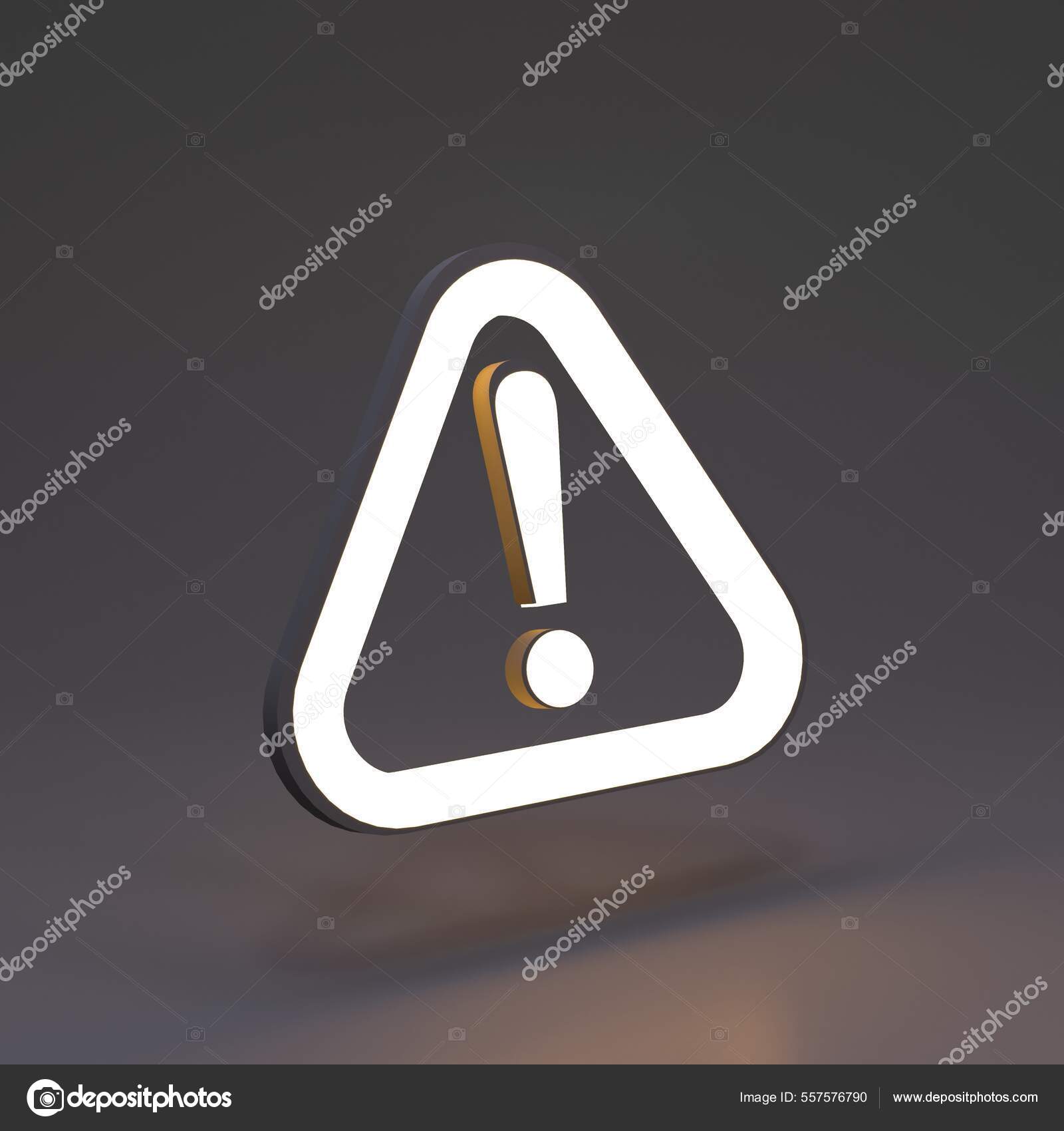 Exclamation Point Black Background Rendering — Stock Photo © Motion-J ...