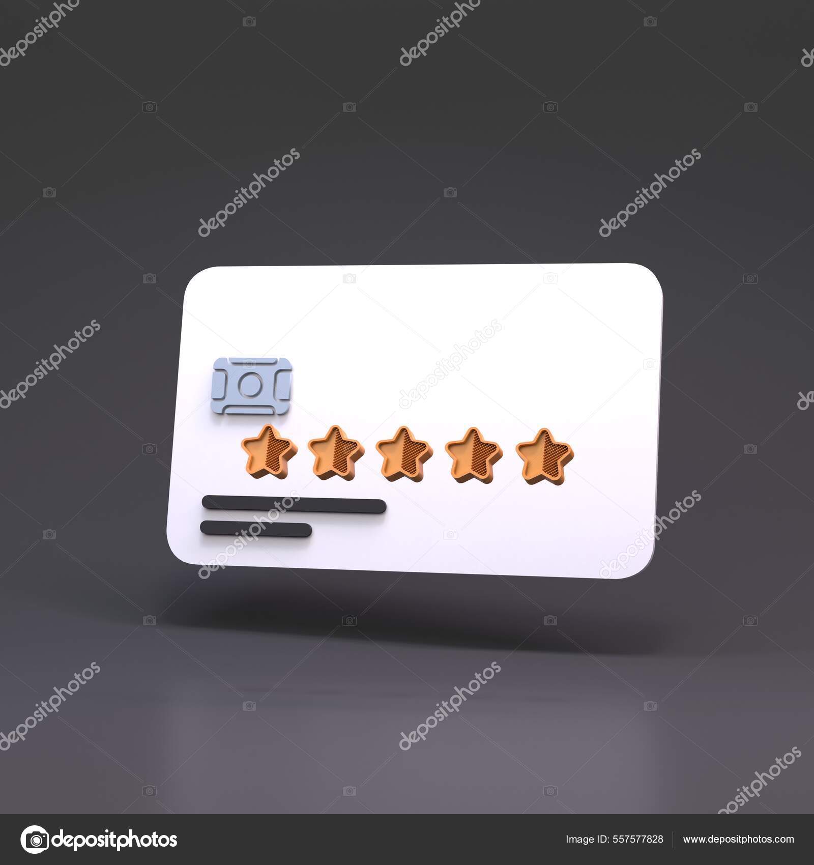 Bank Card Five Stars Render — Stock Photo © Motion-J #557577828