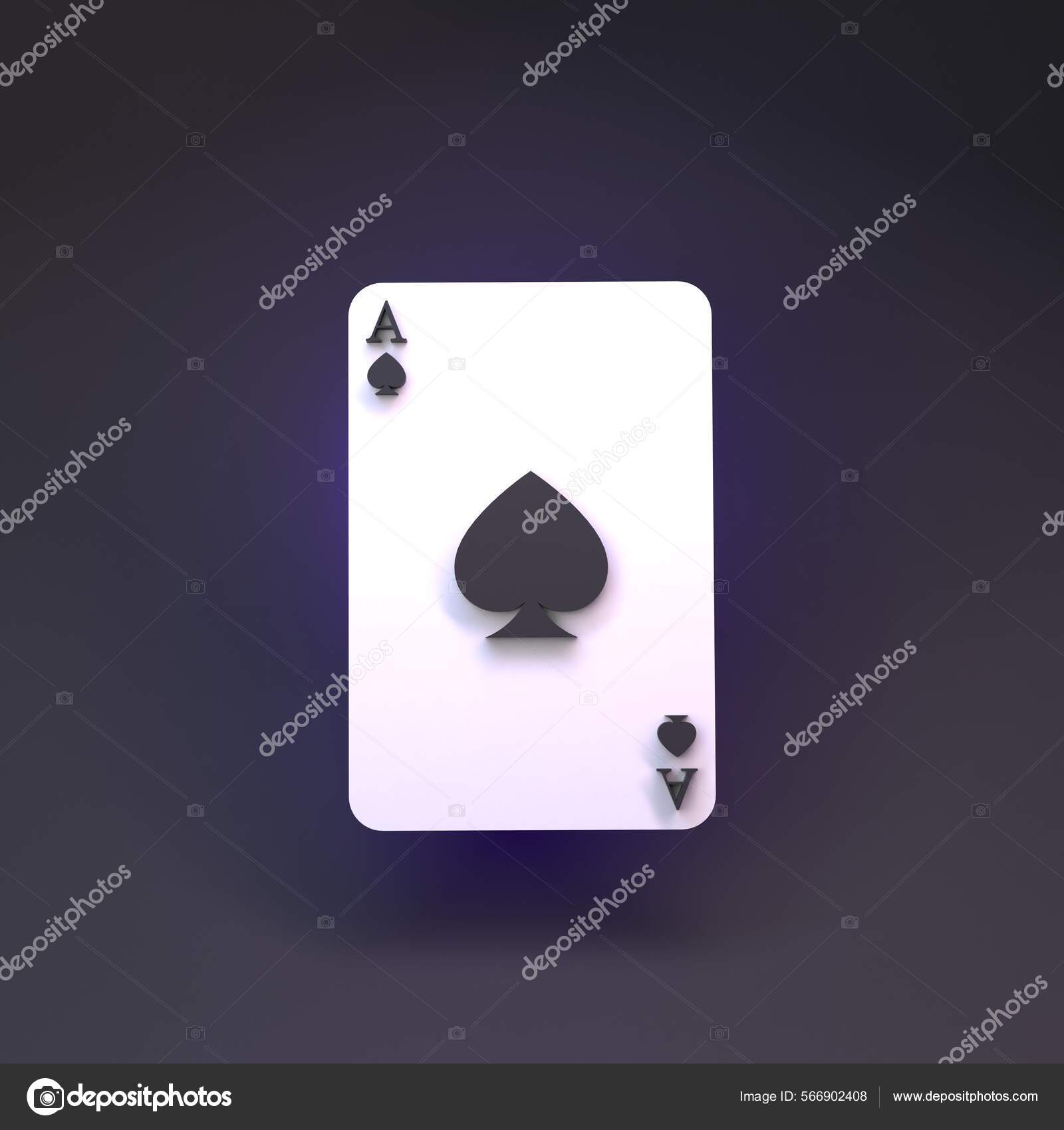 Ace Playing Card Casino Element Render — Stock Photo © Motion-J #566902408