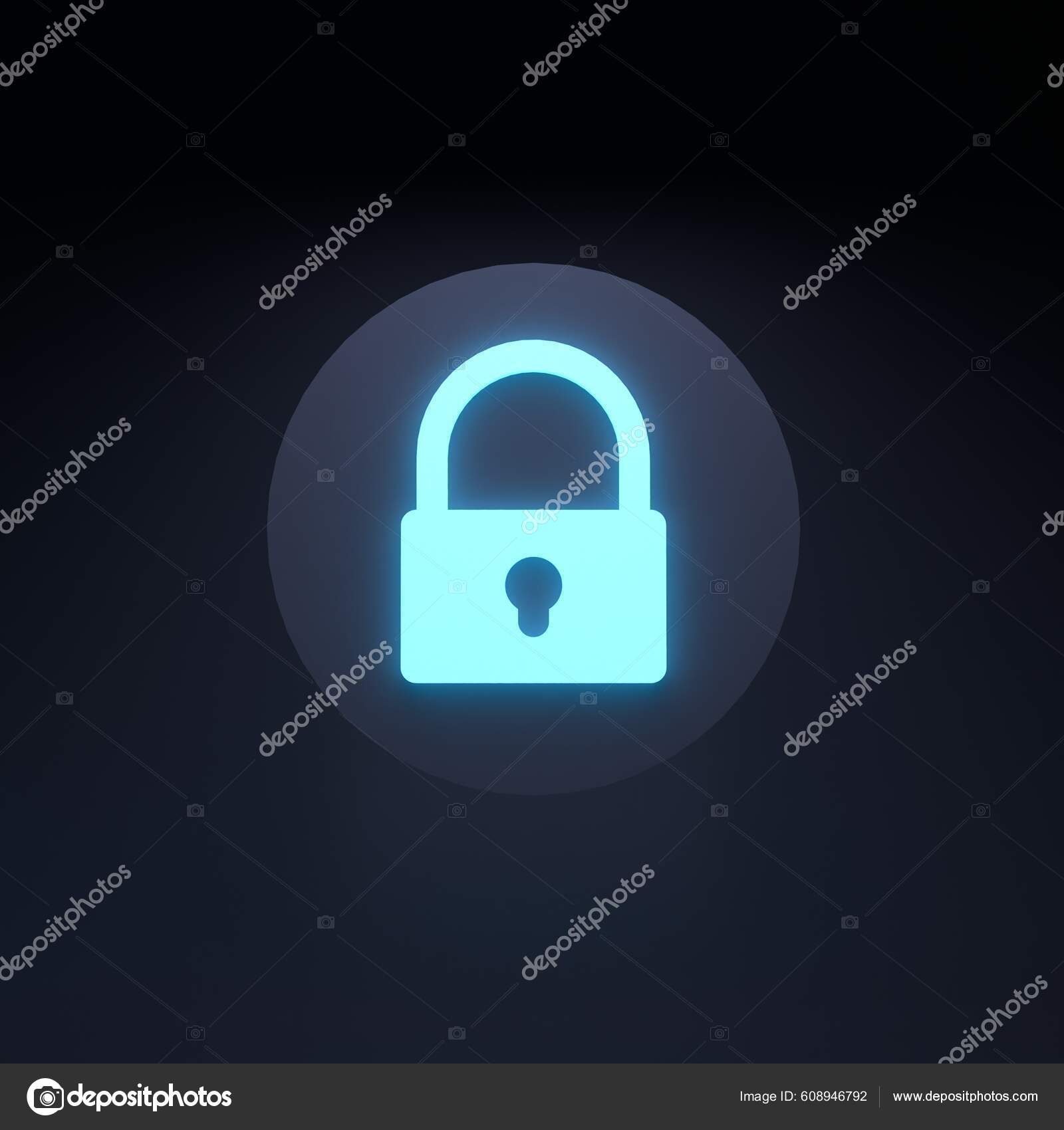 Key Lock Icon Render Illustration — Stock Photo © Motion-J #608946792