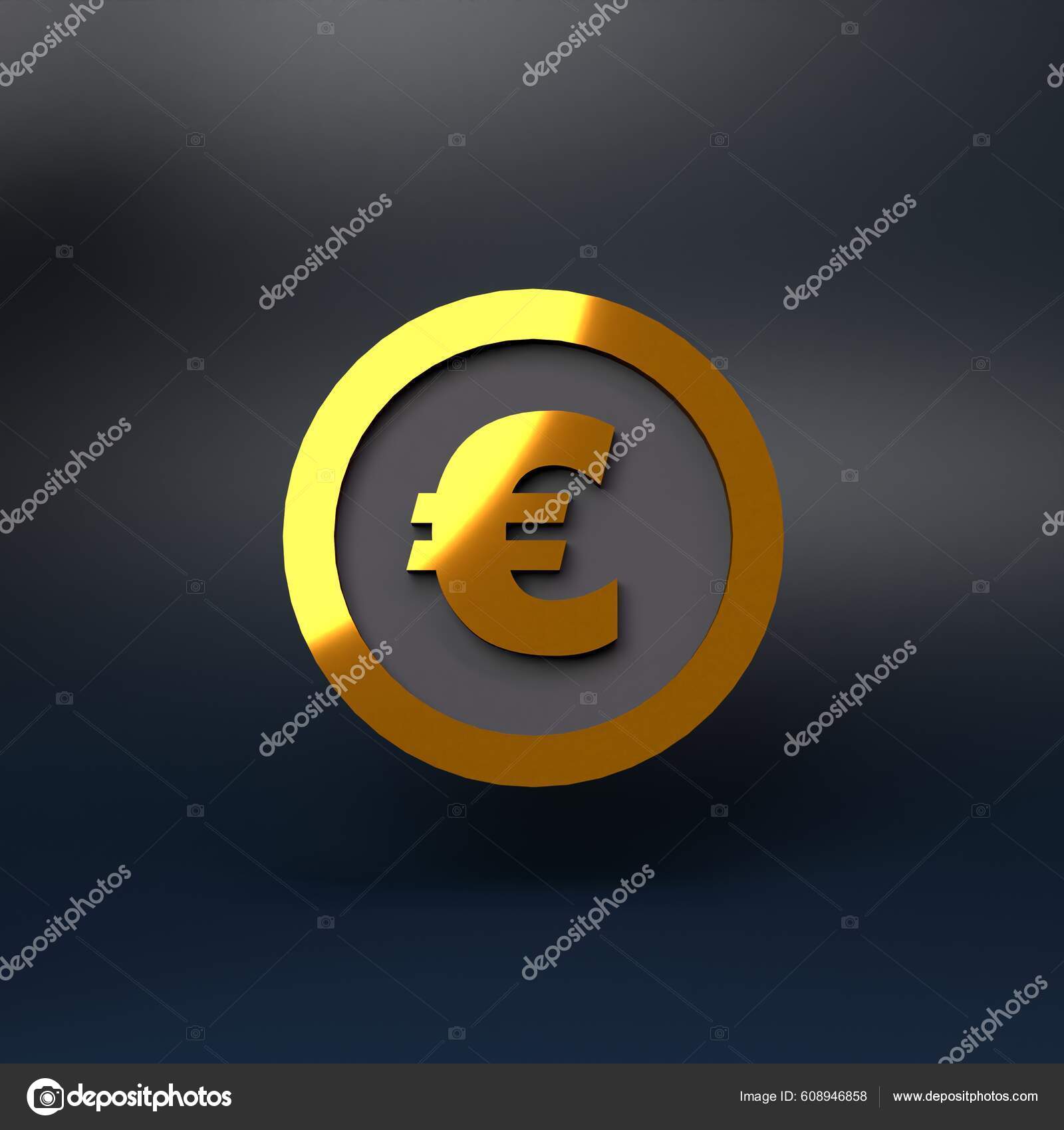 Euro Icon Rendering Illustration — Stock Photo © Motion-J #608946858