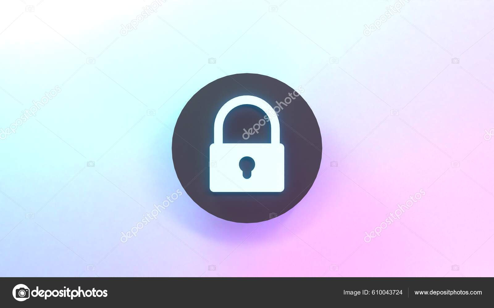 Key Lock Icon Render Illustration — Stock Photo © Motion-J #610043724