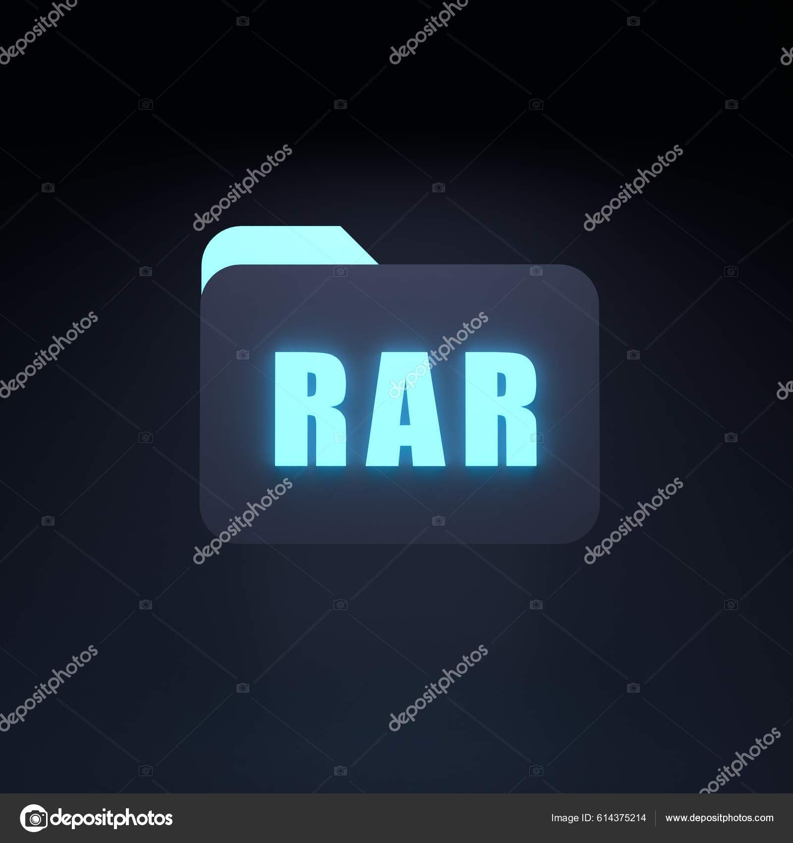 Icono Archivo Rar Ilustración Renderizado — Foto de stock © Motion-J ...