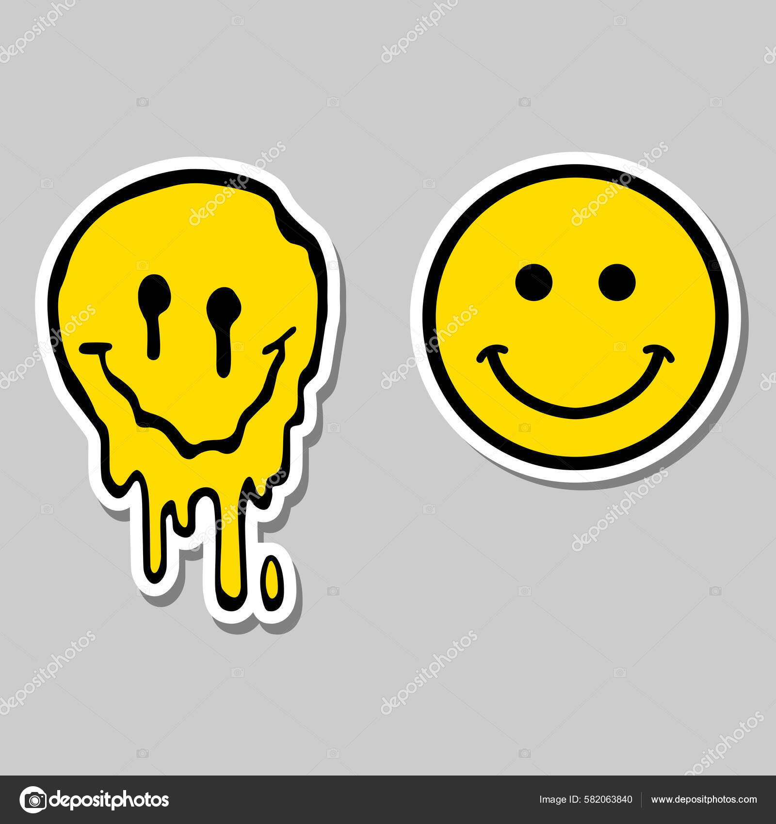 Melting Smile Dripping Smile Smile Icon Yellow Smile Smiley Yellow ...