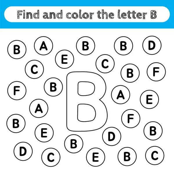Learning Worksheets Kids Find Color Numbers Editable Educational Game ...