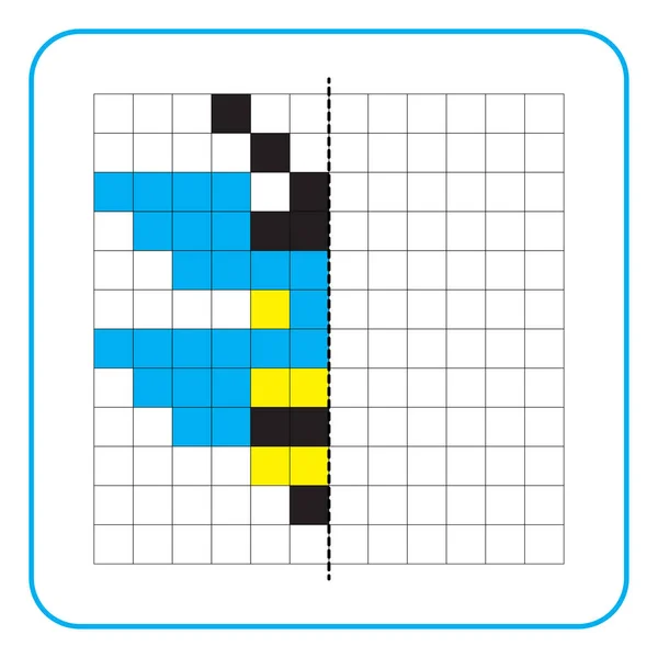 Picture Reflection Educational Game Kids Learn Complete Symmetry ...