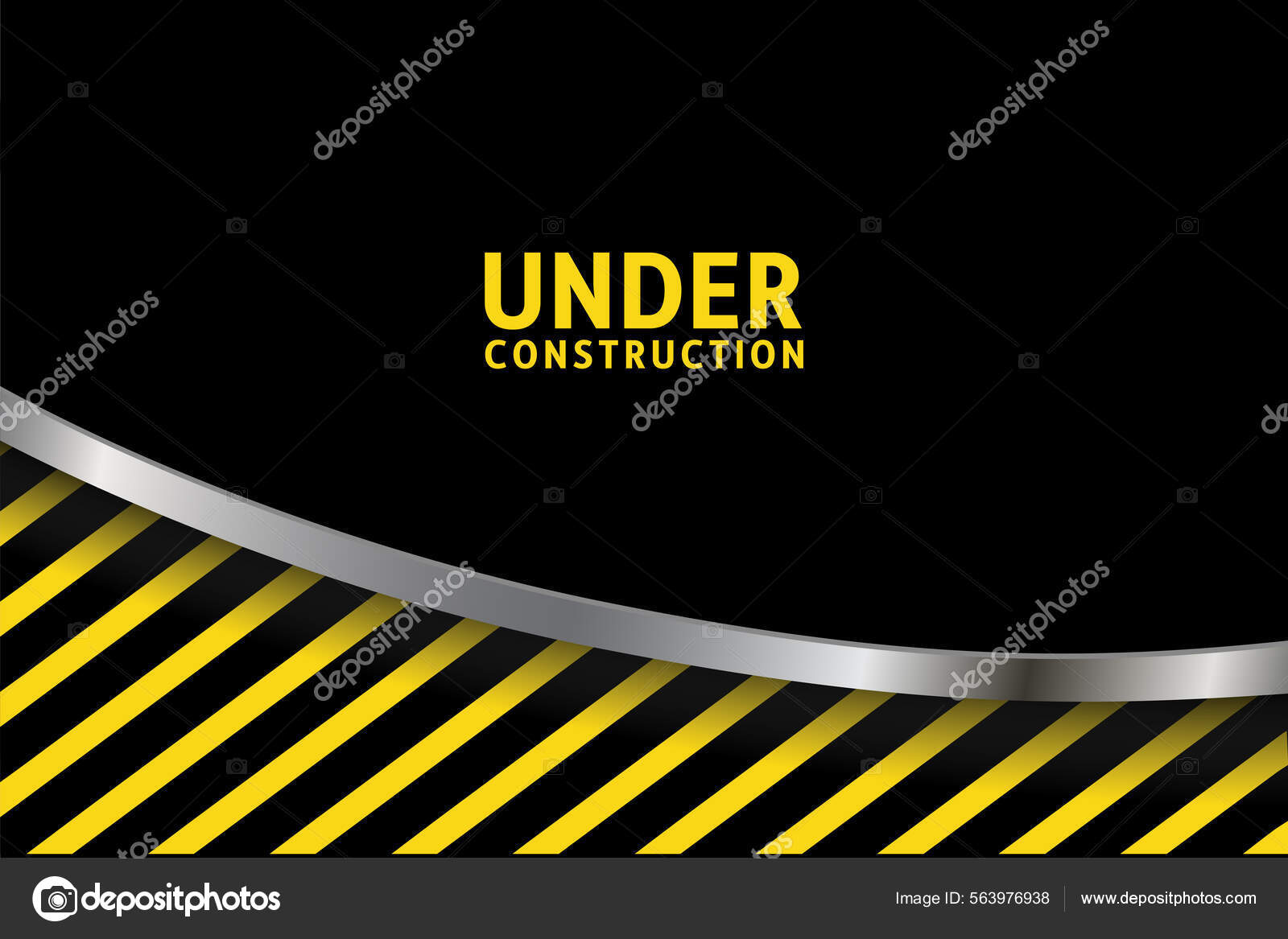 Clean Construction Background Police Line Wave Steel Stock Vector Image ...