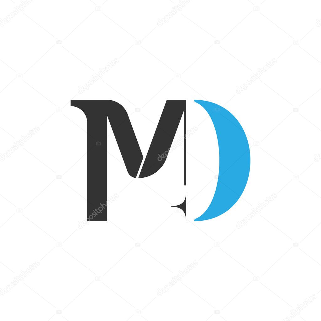 Initial MD logo designed with Letter M and D in vector Design. 2023