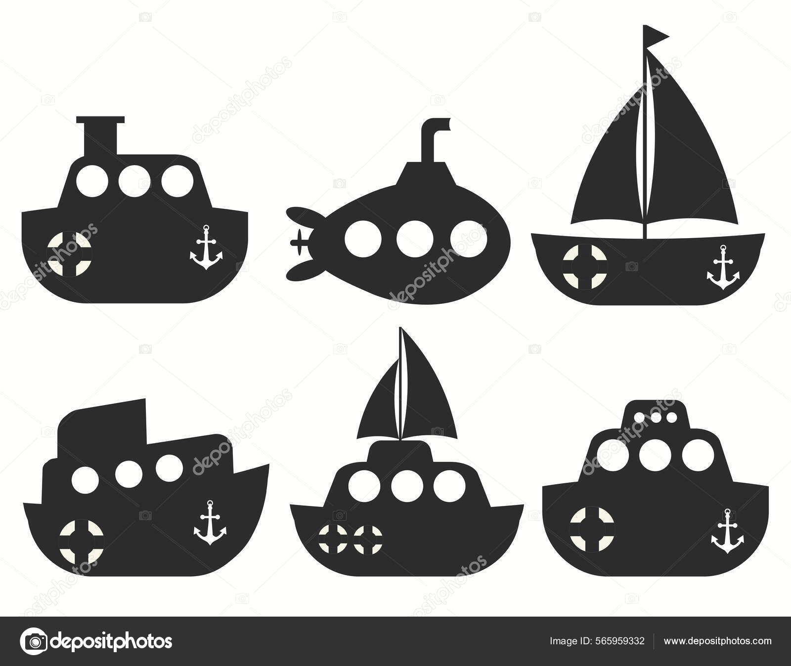 Marine ship icon set Stock Vector Image by ©shapovalova.t80@gmail.com ...