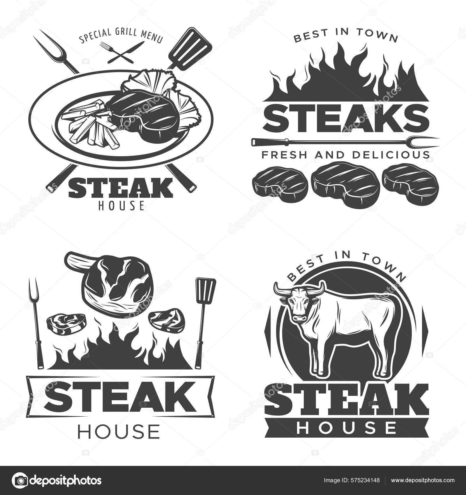 Food Menu Themed Vector Design Beef Steak Meat Chicken Etc Stock Vector ...