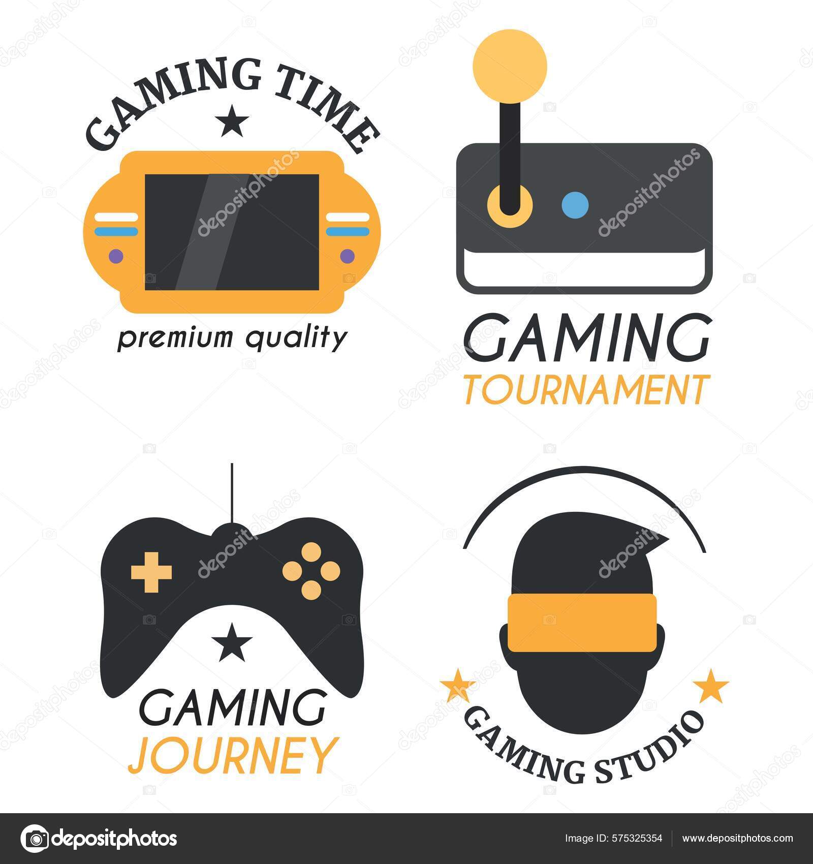 Gaming Themed Vector Design Suitable Logos Gamers' Identities Stock ...