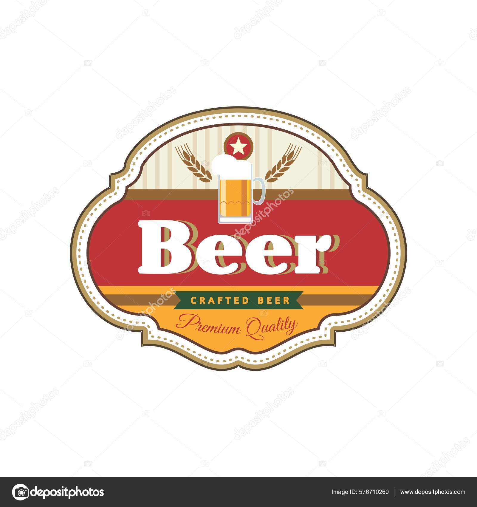 Beer Themed Vector Logo Design Suitable Brand Labels Beverage Companies ...