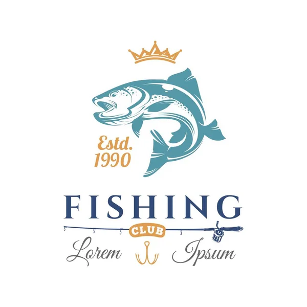Simple Fishing Themed Vector Logo Design Stock Vector by ©logobrandku ...