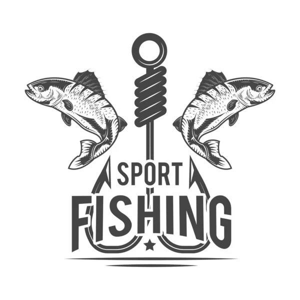Simple Fishing Themed Vector Logo Design Stock Vector Image by ...
