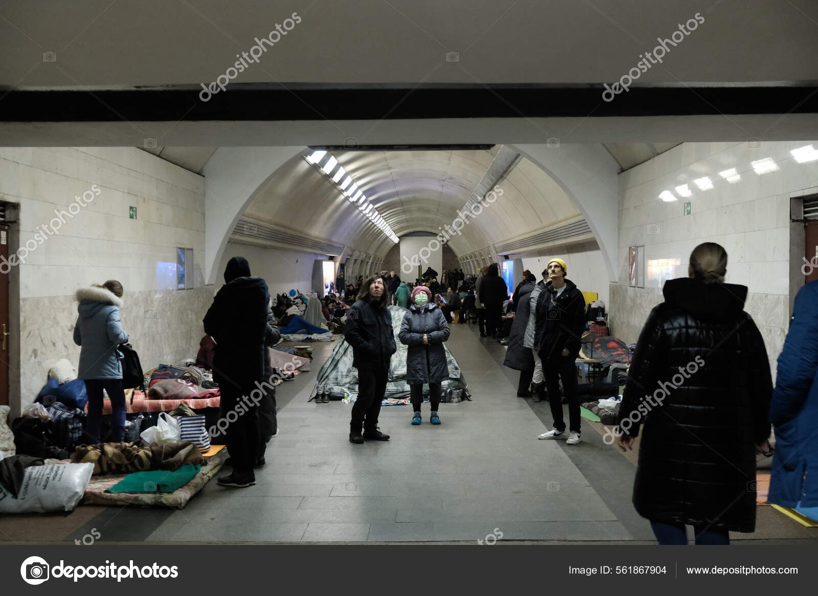 Kyiv Ukraine March 2022 Subway Station Serves Shelter Thousands People ...