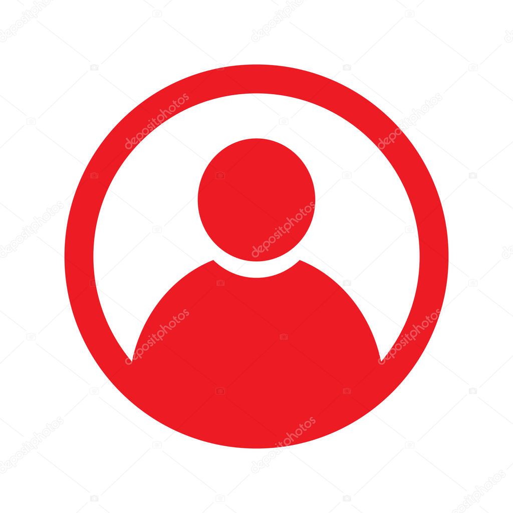 eps10 icono o logotipo sólido del usuario del vector rojo en estilo ...