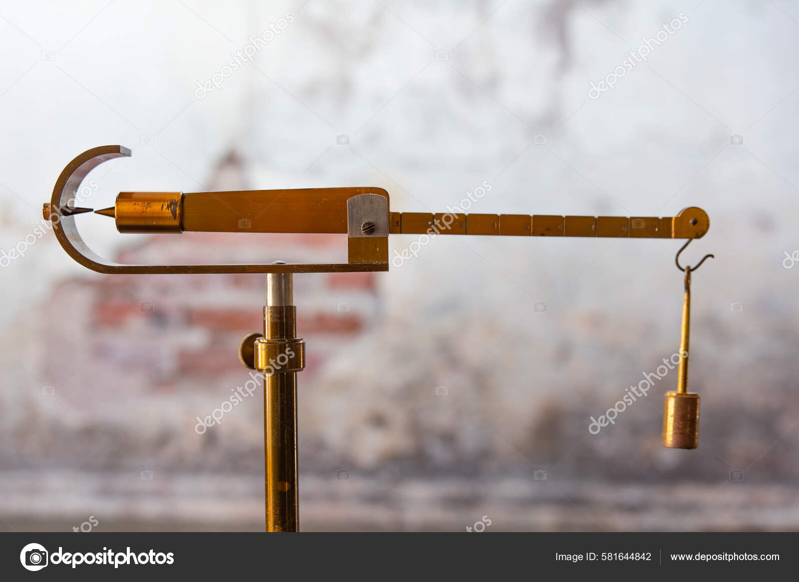 Old Vintage Pharmaceutical Scale Measuring Weight Old Wall Background ...