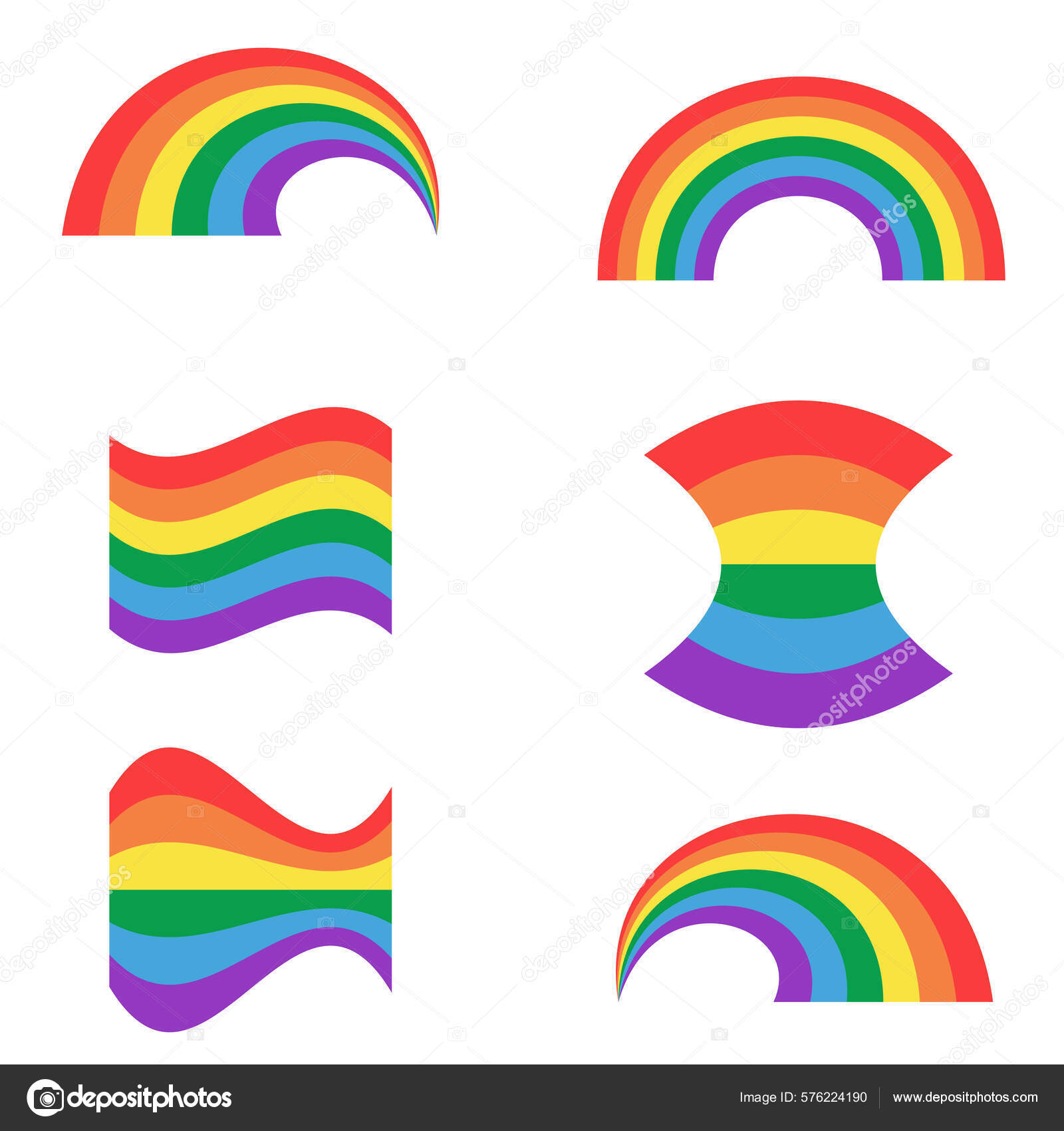 Vector Rainbow Flag Flag Lgbt Pride Month Stock Vector Image by ...