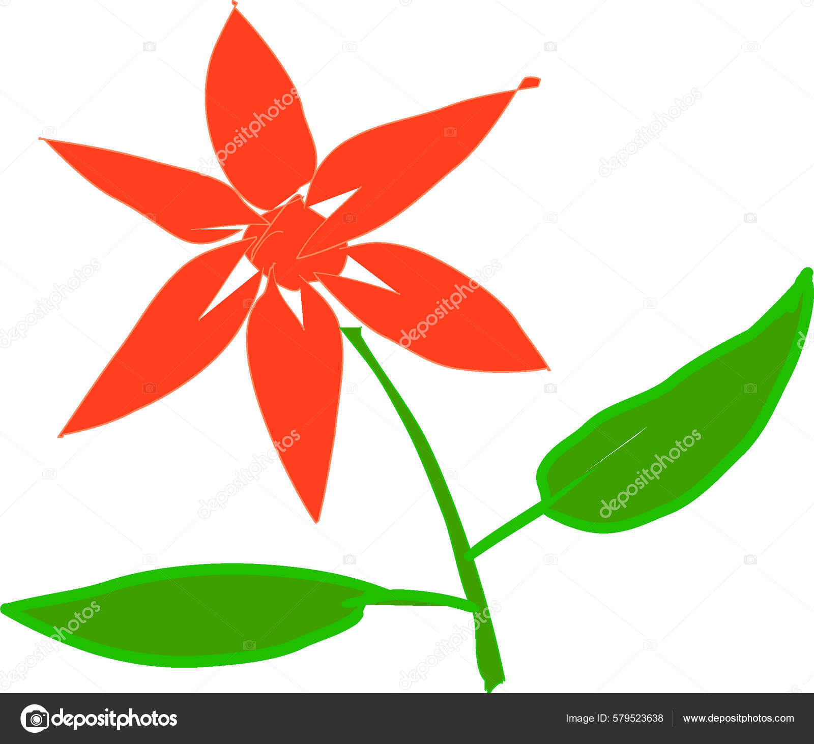 One Flower Very Nice Beautiful Artwork It's Digital Artwork — Stock ...