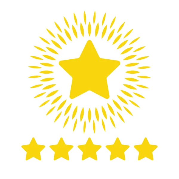 Five Star Rating Customer Review Icon Collection Set Design Vector ...