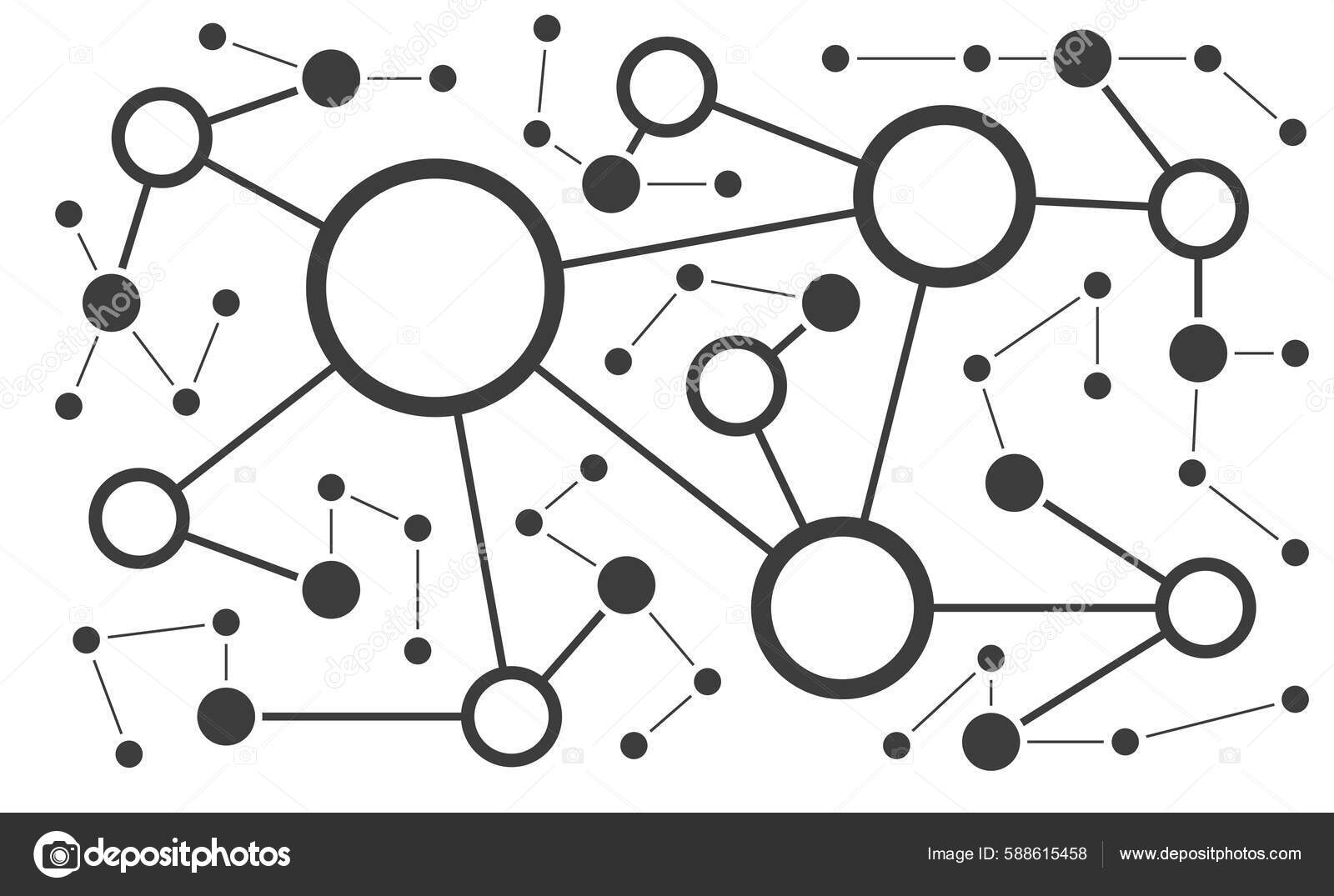 User Network Connected Dots Lines Fintech Background Template ...