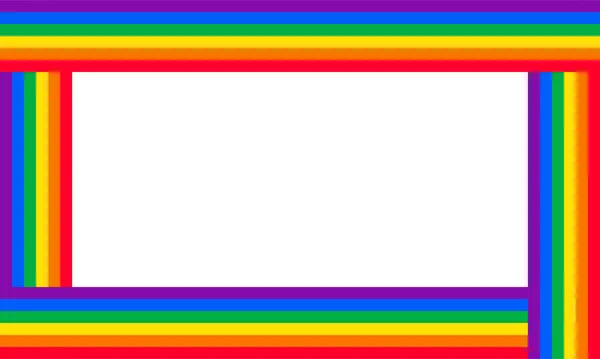 Square Rainbow Colorful Border Frame Background Design Happy Lgbt Pride ...