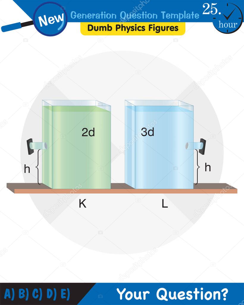 Physics, pressure and lifting force, pressure of stagnant waters ...