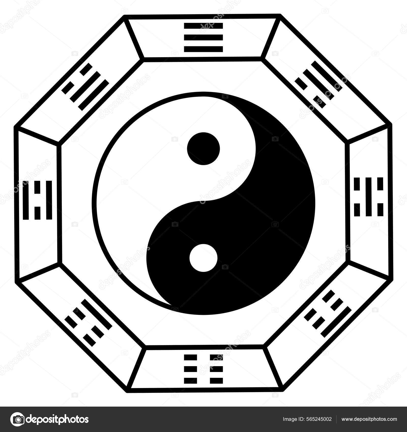 Bagua Taiji Diagram Oriental Fortune Telling Occult Spiritual Symbols ...