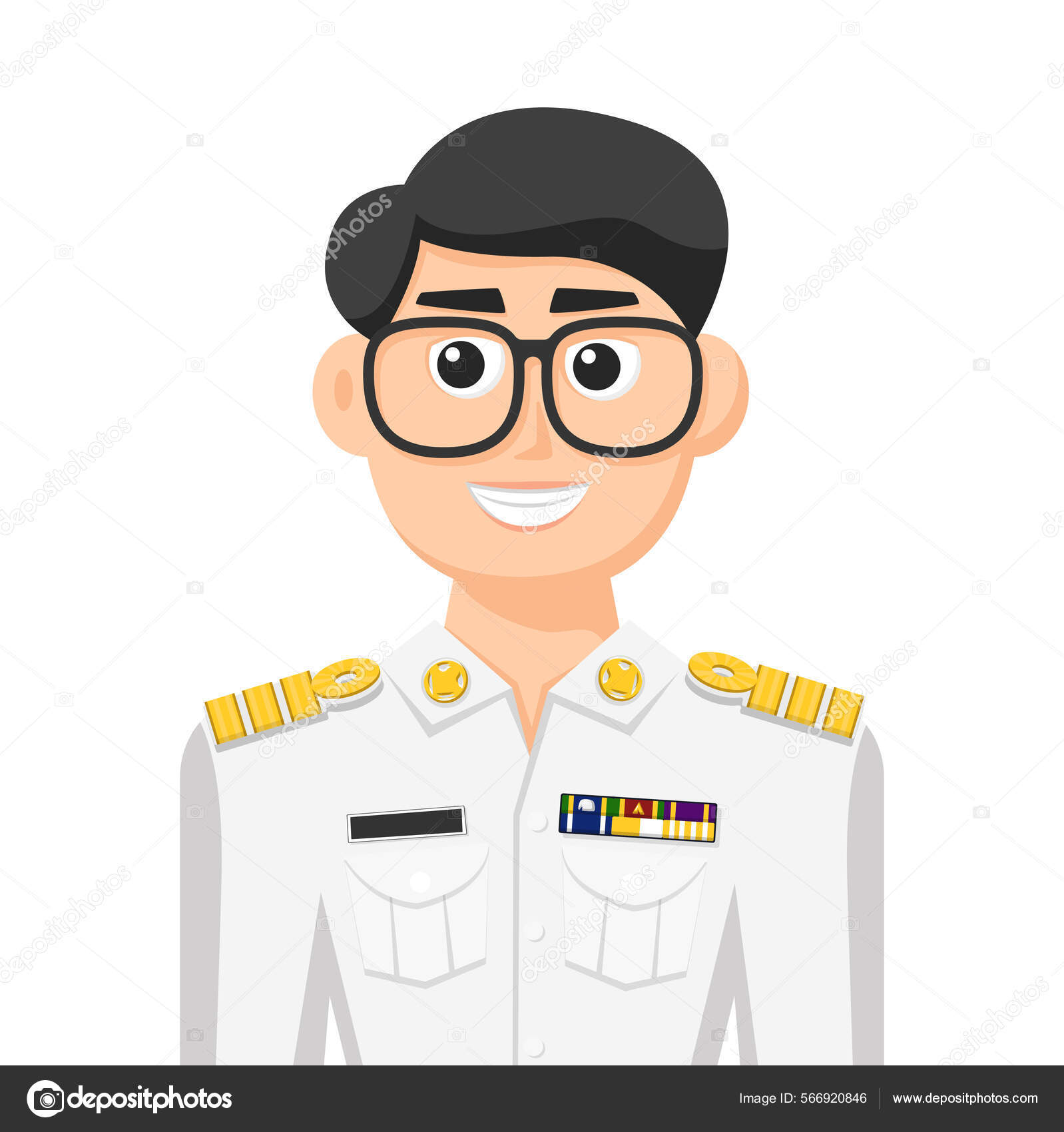 Thailand Government Officer Simple Flat Vector Personal Profile Icon ...