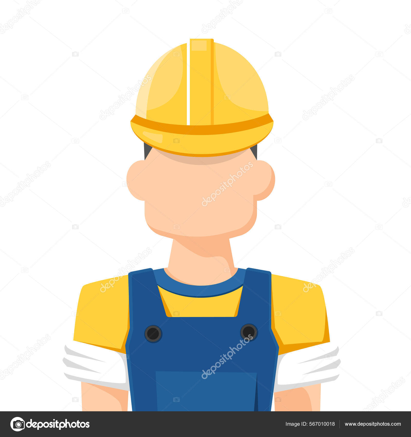 Repair Man Simple Flat Vector Personal Profile Icon Symbol People Stock ...