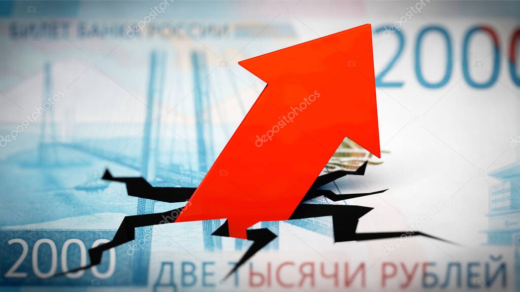 Imagen simb lica sobre el tema del gasto, la inflaci n, el aumento de precios en Rusia 2024