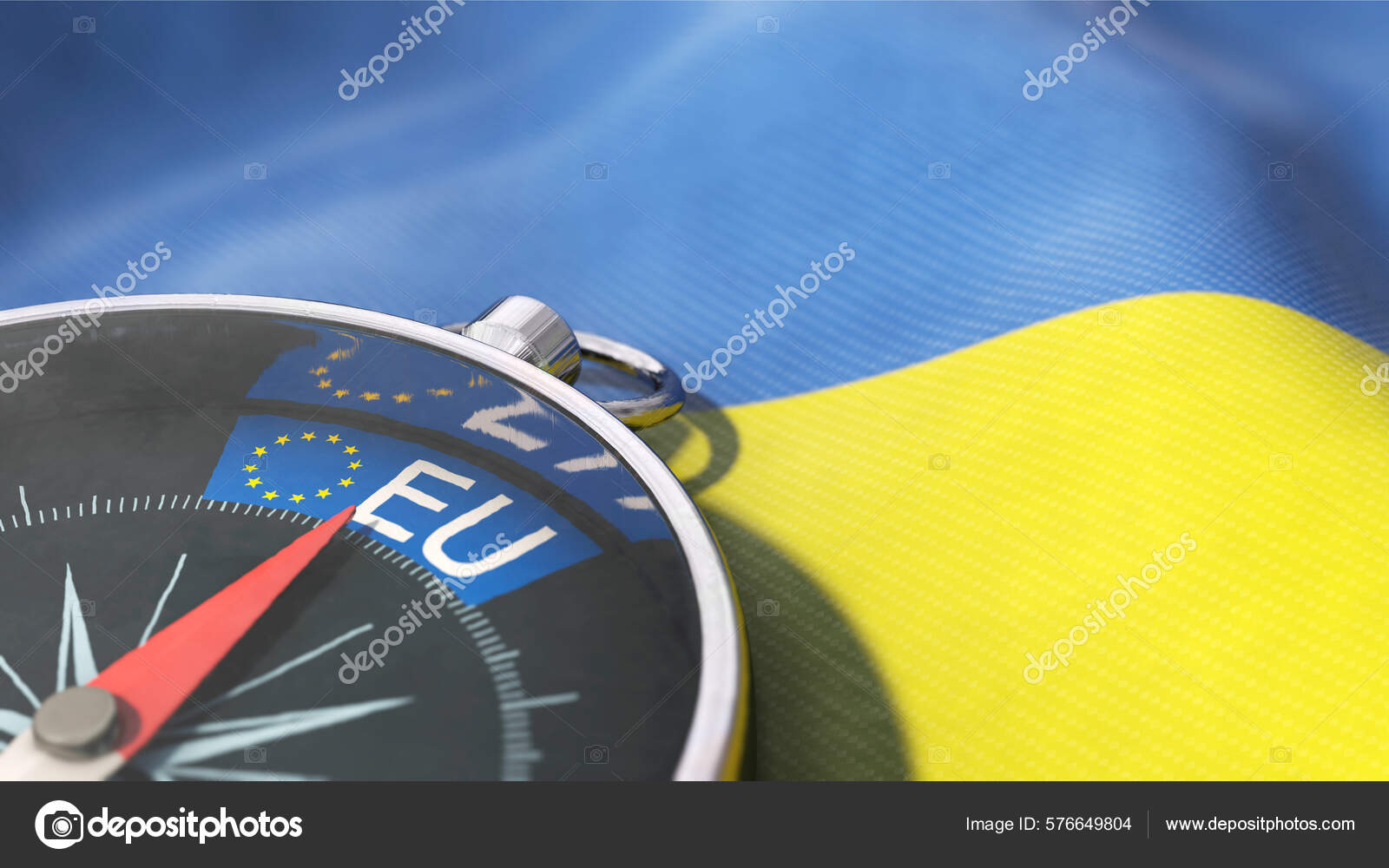 Compass Ukraine Flag Ukraine — Stock Photo © Pictograph #576649804