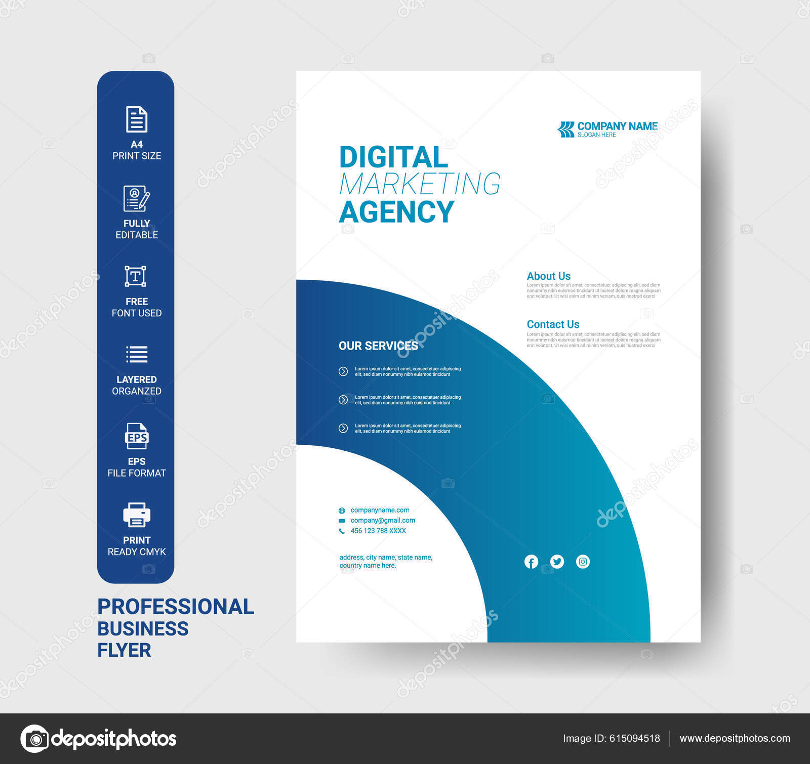 Template Vector Design Brochure Posters Corporate Presentations ...