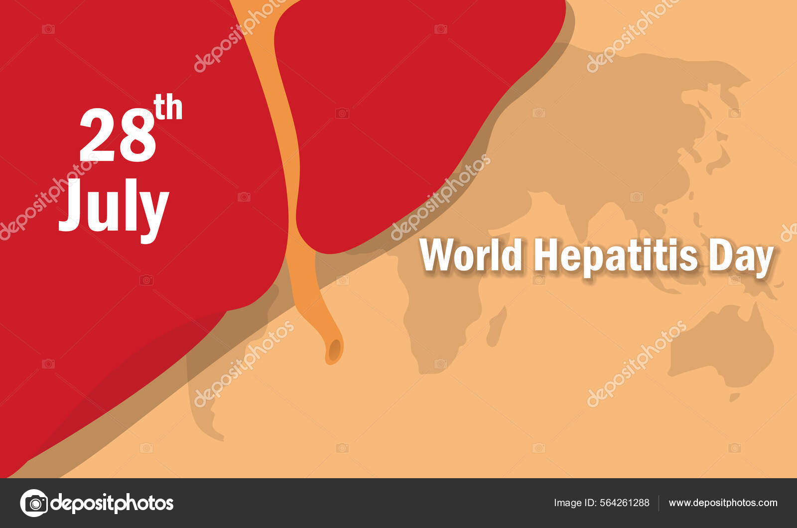 Concept Hepatitis Vector Illustration Banner Poster World Hepatitis Day ...