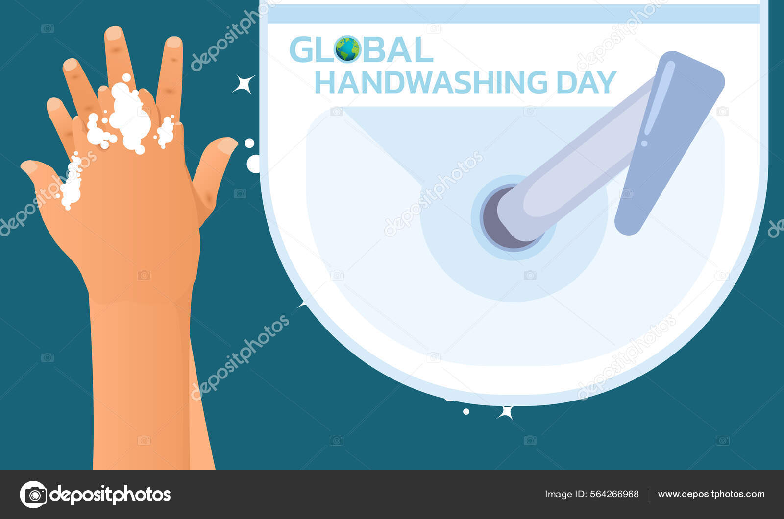 Handwashing Day Handwashing Illustration Water Washing Hands Cleaning ...