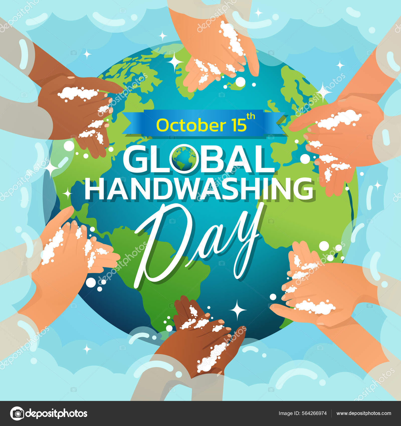 Handwashing Day Handwashing Illustration Water Washing Hands Cleaning ...