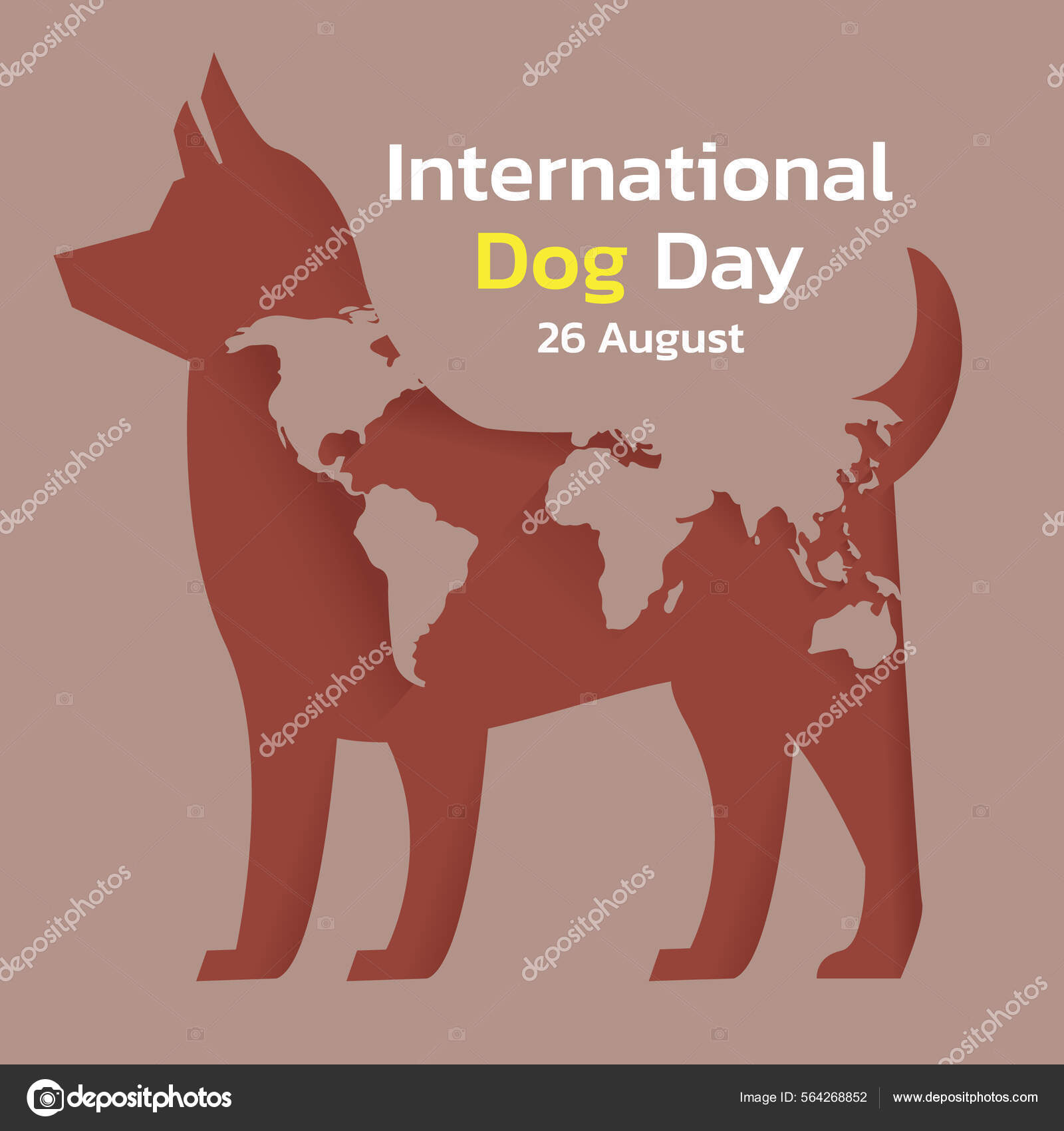 Happy National Dog Day August National Dog Day Vector Illustration ...