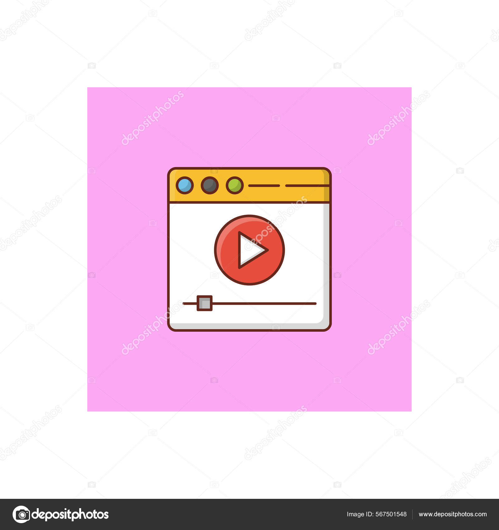 Video Vector Illustration Transparent Background Premium Quality ...