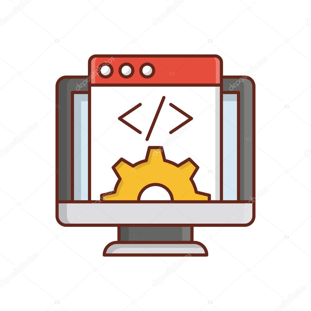 webpage coding vector illustration on a transparent background.Premium ...