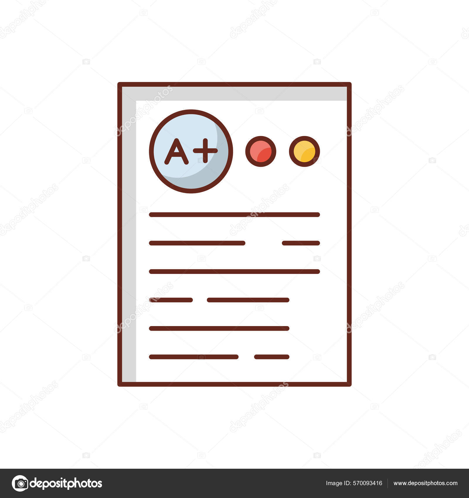 Marksheet Vector Illustration Transparent Background Premium Quality ...