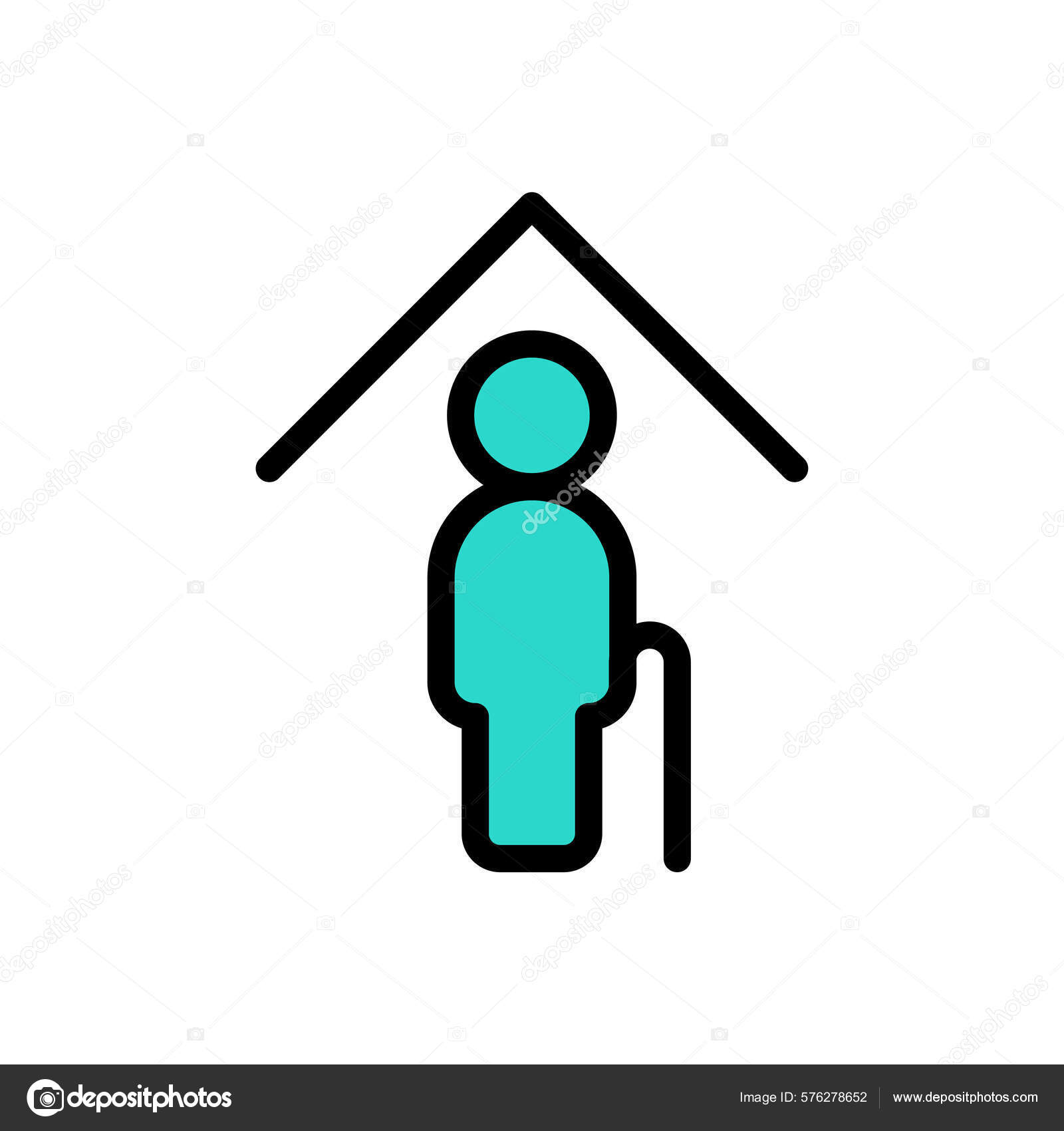 Aging House Vector Illustration Transparent Background Premium Quality ...