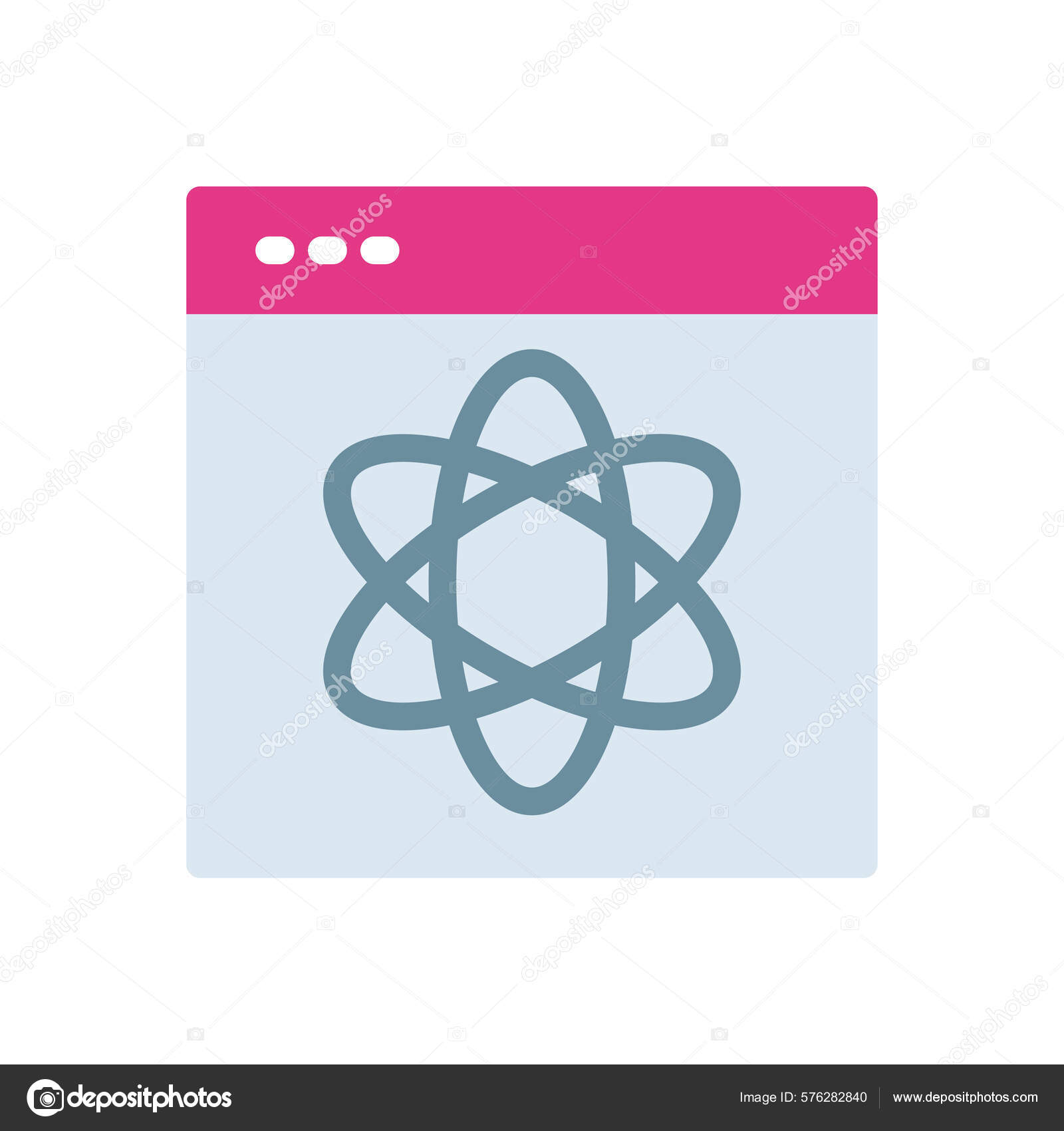 Webpage Atom Vector Illustration Transparent Background Premium Quality ...