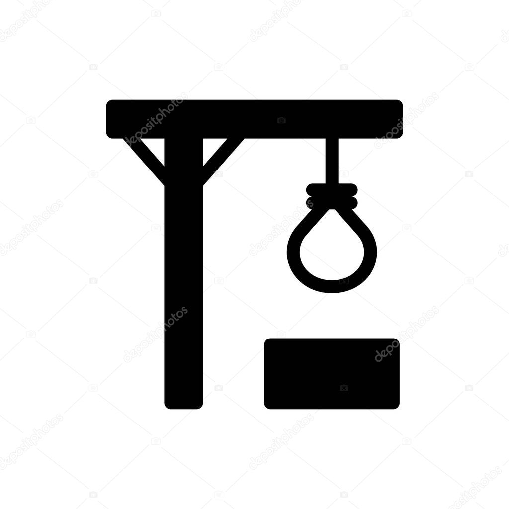 gallows vector illustration on a transparent background.Premium quality symbols.Glyphs icon for ...