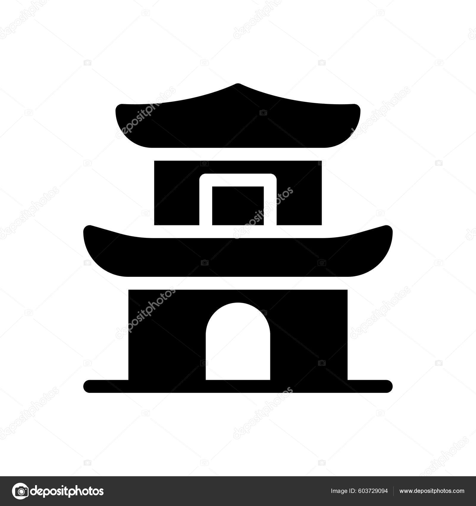 Pagoda Vector Illustration Transparent Background Premium Quality ...