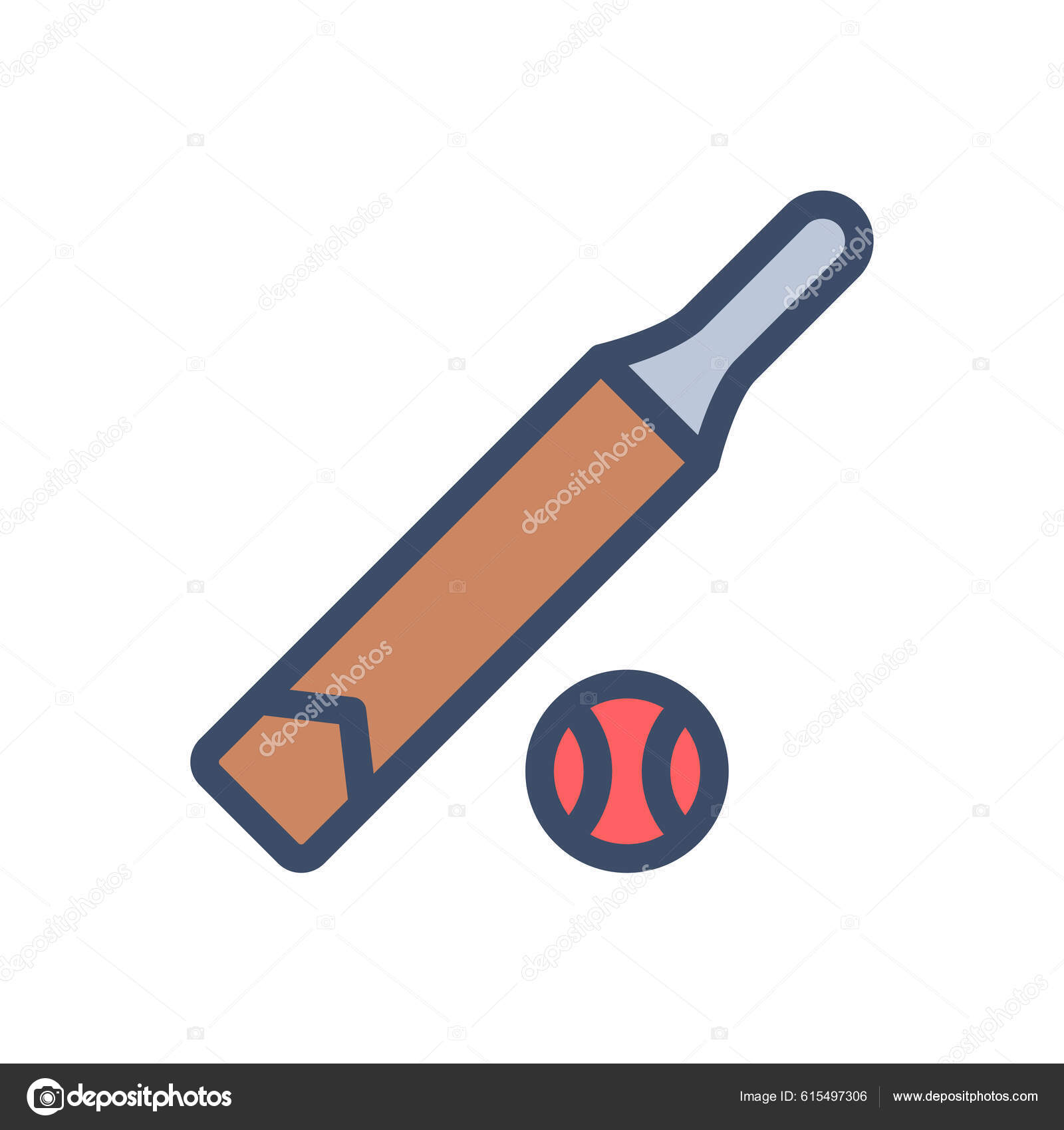 Bat Ball Vector Illustration Transparent Background Premium Quality ...