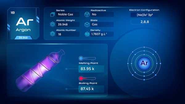 Periodic table of elements argon Vector Art Stock Images | Depositphotos
